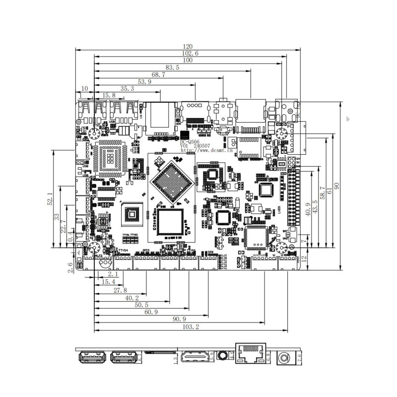 Q566_售卖机等自助设备RK3566安卓11开发板 - 广州定昌电子